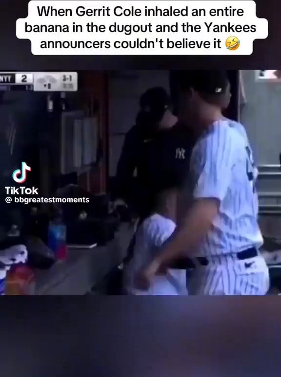 When Gerrit Cole inhaled an entire banana in the dugout and the Yankees ...