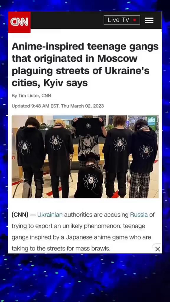 Live Ty Anime-inspired teenage gangs that originated in Moscow plaguing ...