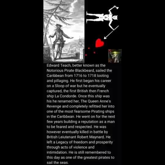 Edward Teach, better known as the Caribbean from 1716 to 1718 looting ...