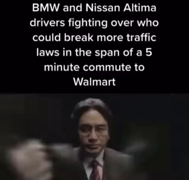 BMW and Nissan Altima drivers fighting over who could break more ...