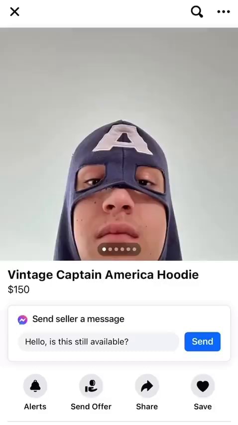 Vintage Captain America Hoodie $150 @ Send seller a message Hello, is this still available? 4 A ...