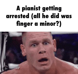 A pianist getting arrested (all he did was finger minor?) - iFunny