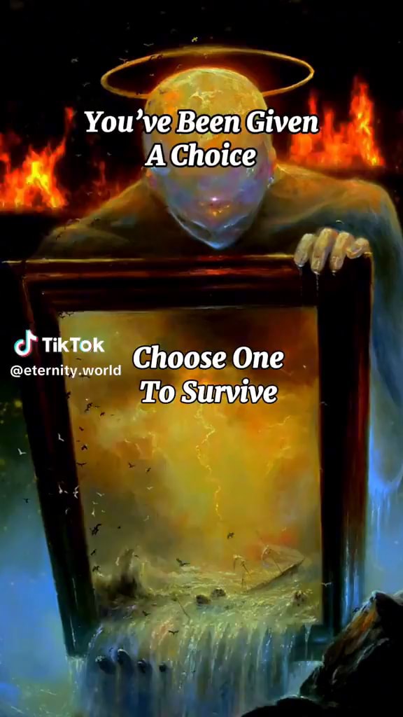 You've Been Given A Choice @eternily .world Choose One To Survive - iFunny