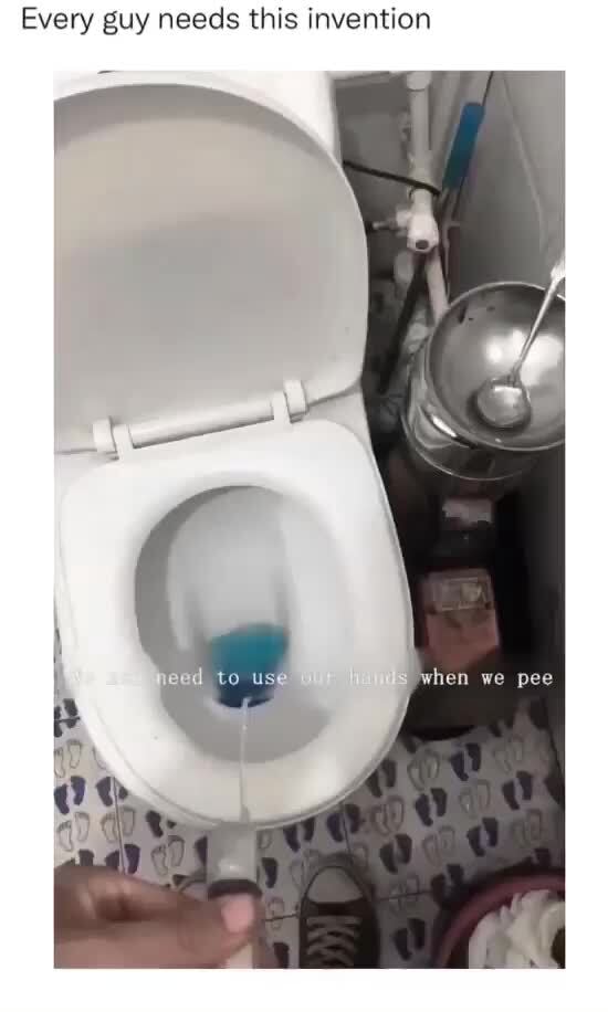 Every guy needs this invention red when we pee - iFunny
