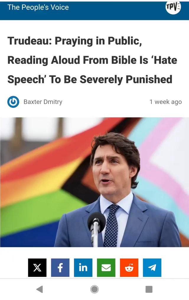 The People's Voice Trudeau: Praying in Public, Reading Aloud From Bible ...