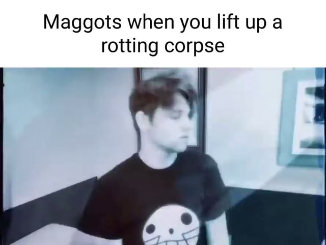 Maggots when you lift up a rotting corpse - iFunny