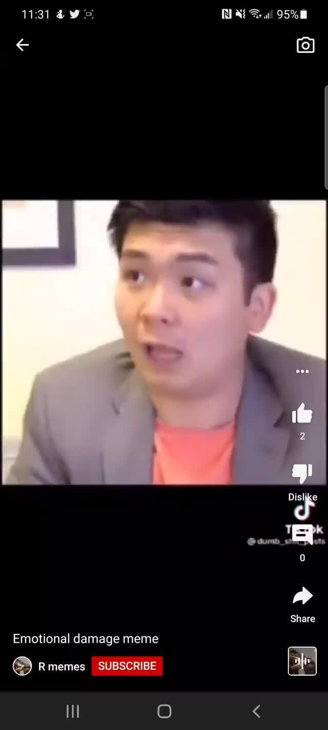ER Share Emotional damage meme @ Rmemes SUBSCRIBE I Il OO