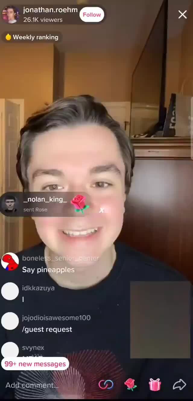 Jonathan.roehm 26.1K viewers Weekly ranking _nolan_king_ vonele Say ...