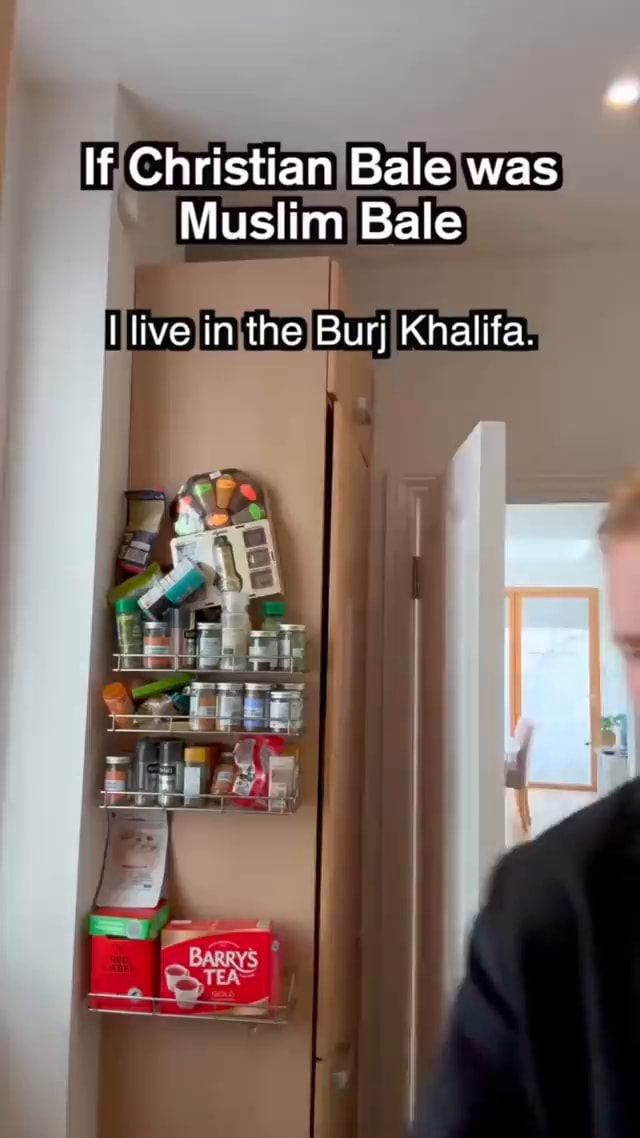 Christian Bale was Muslim Bale live in the Burj Khalifa. - iFunny