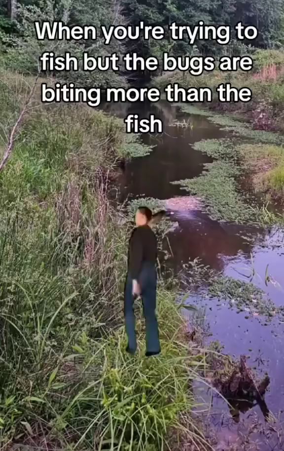 When you're trying to fish but the bugs are biting more than the fish ...