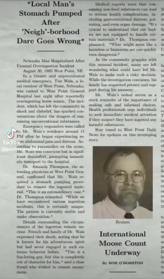 "Local Man's Stomach Pumped After "Neigh'-borhood Dare Goes Wrong ...