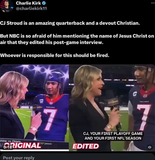 Charlie Kirk CJ Stroud is an amazing quarterback and a devout Christian ...