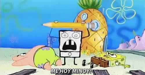Me HOY minOY! #spongebob #gif #doodlebob #cartoon - iFunny