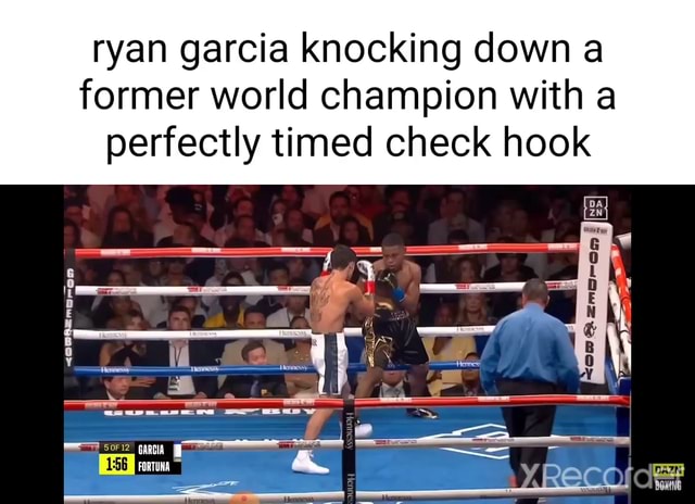 Ryan garcia knocking down a former world champion with a perfectly ...
