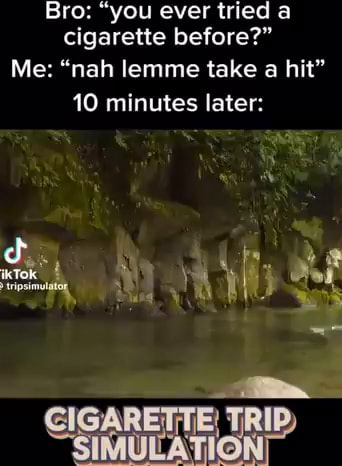 Bro: "you ever tried a cigarette before?" Me: "nah lemme take a hit" 10 ...