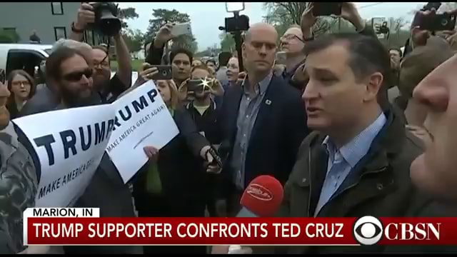 Memes - an a MARION, IN TRUMP SUPPORTER CONFRONTS TED CRUZ @cBSN - iFunny