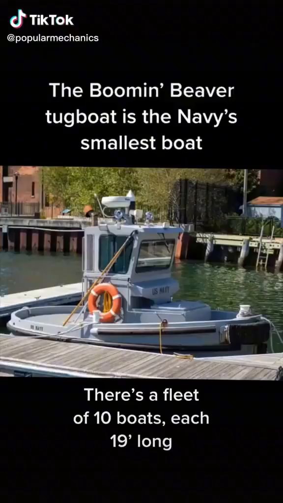 Tiktok @popularmechanics The Boomin' Beaver tugboat is the Navy's ...