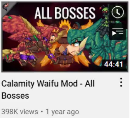 ALL BOSSES Calamity Waifu Mod - All Bosses - iFunny