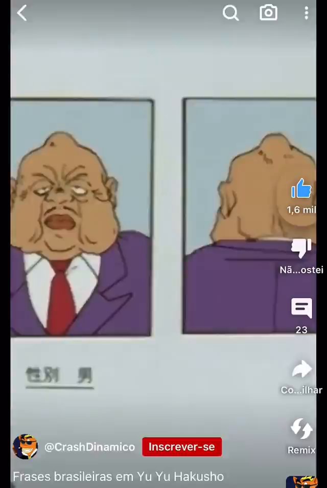 Frases lbrasileiras em Yu Yu Hakusho 1,6 mi Co...ilhar Remix - iFunny ...