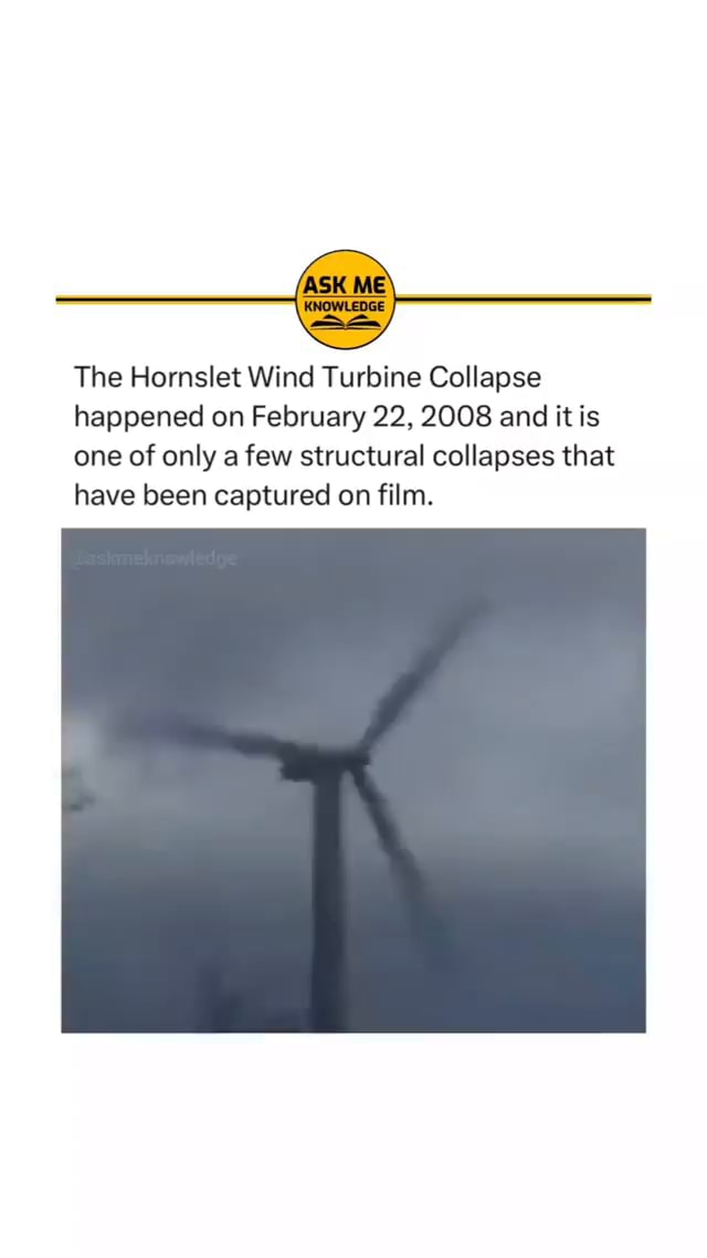 The Hornslet Wind Turbine Collapse was a collapse of a wind turbine on ...