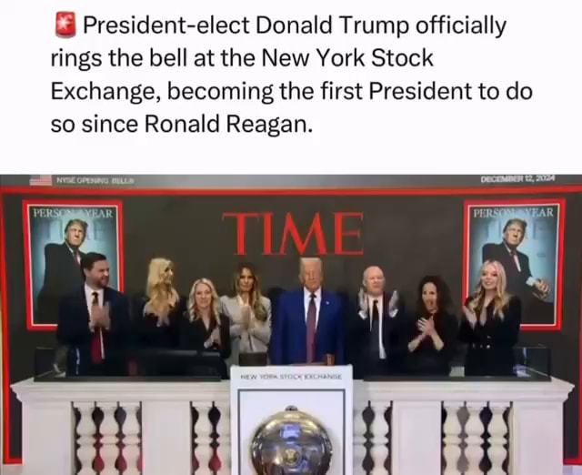 President-elect Donald Trump officially rings the bell at the New York ...