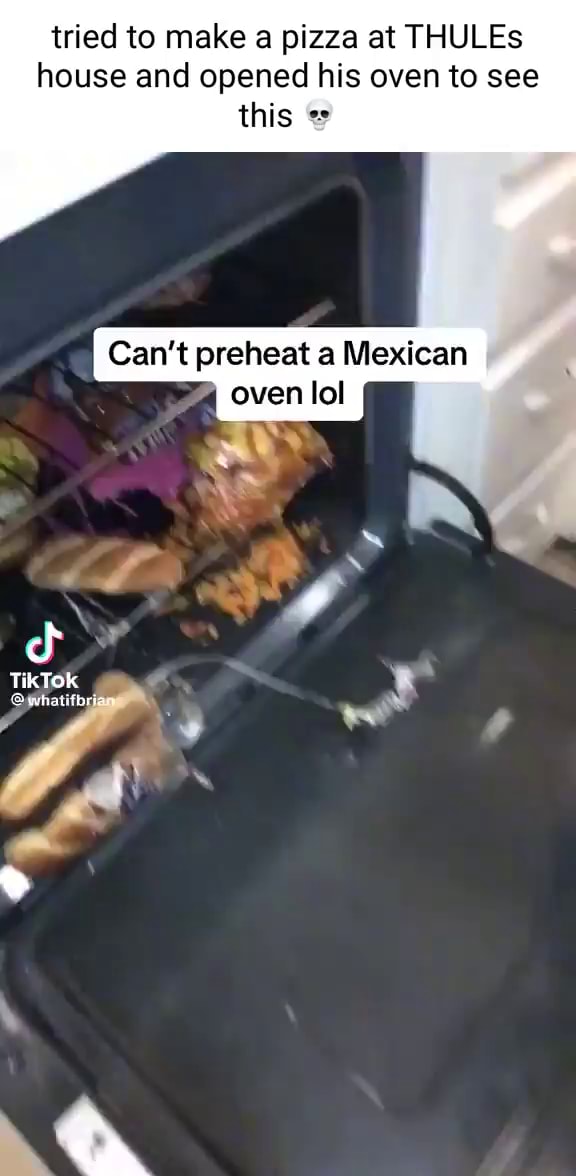 Tried to make a pizza at THULEs house and opened his oven to see this ...