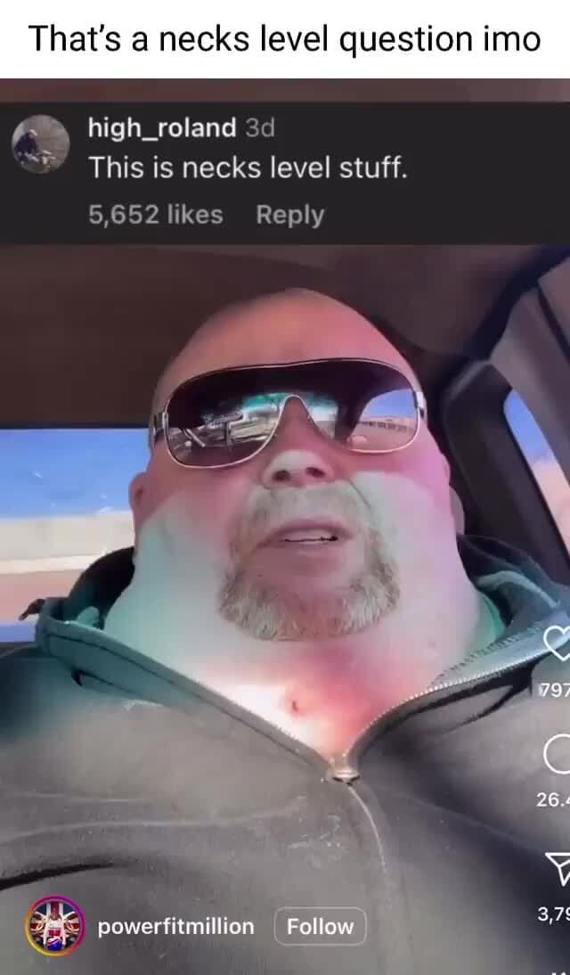 That's a necks level question imo \ high_roland This is necks level ...