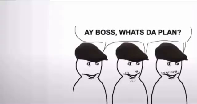 AY BOSS, WHATS DA PLAN? - iFunny