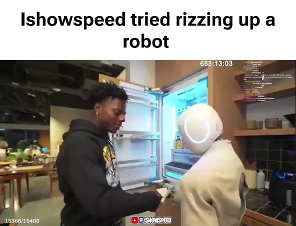 Ishowspeed tried rizzing up a robot - iFunny