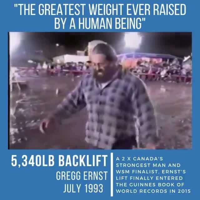 "THE GREATEST WEIGHT EVER RAISED BY A HUMAN BEING" Y e I crises ti ano ...