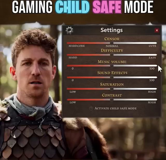 GAMING GHILD SAFE MODE Settings x CENSOR HARDCORE NORMA CUTE ...