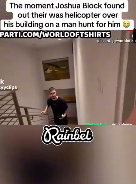 The moment Joshua Block found out their was helicopter over his ...