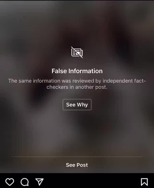 False Information The same information was reviewed by independent fact ...