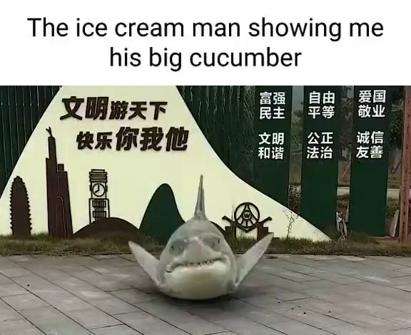 The ice cream man showing me his big cucumber SE - iFunny