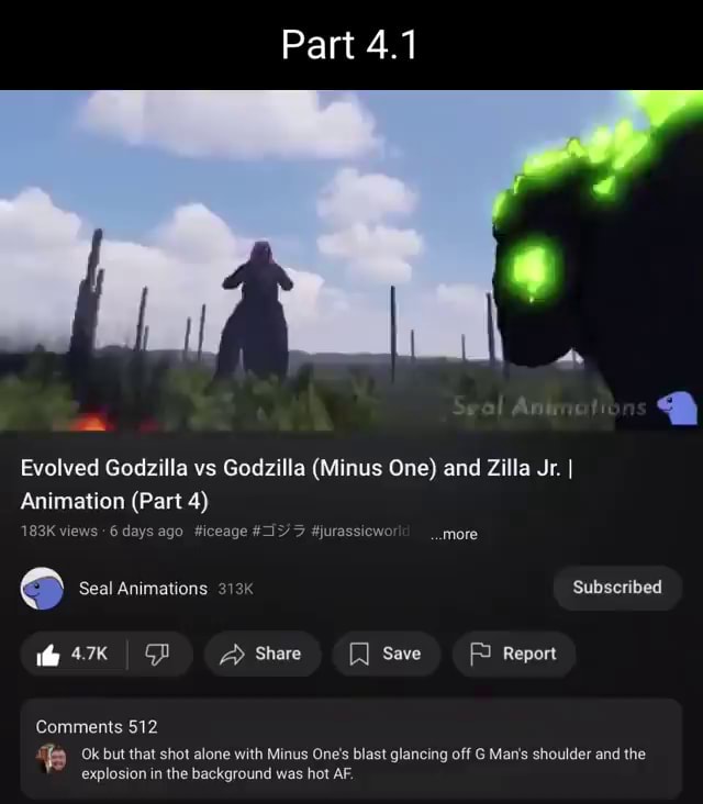 Part 4.1 Evolved Godzilla vs Godzilla (Minus One) and Zilla Jr. I Animation (Part 4) 183K views ...