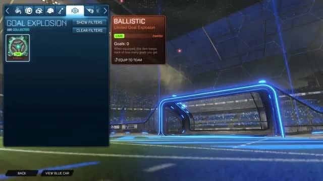 BACK VIEW BLUE CAR 'BALLISTIC Limited Goal Explosion Goals: 0 When ...