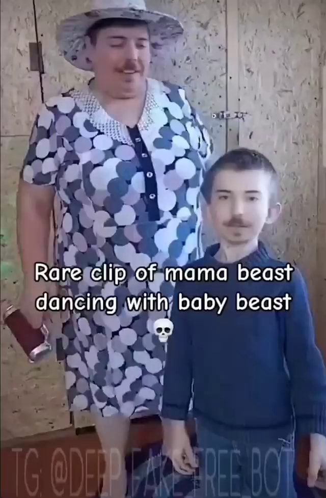 Rare clip of mama beast dancing with baby beast - iFunny