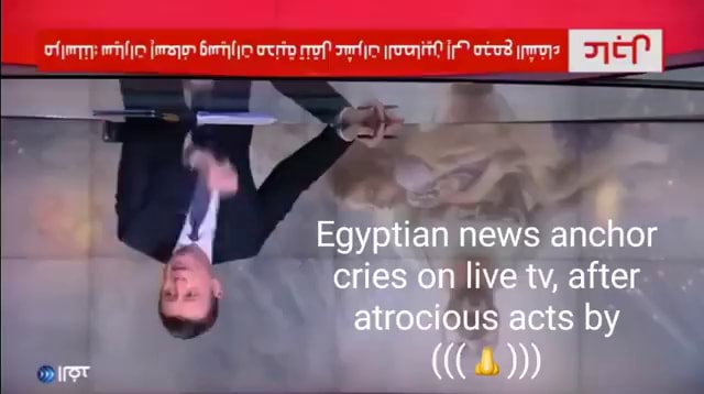 Egyptian news anchor cries on live ty, after atrocious acts by - iFunny