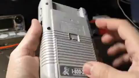 He made a RetroPie handheld using a Raspberry Pi Zero and an original ...