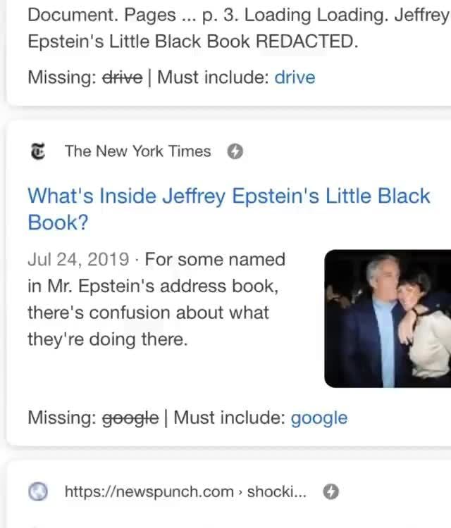 Document, Pages p. 3. Loading Loading. Jeffrey Epstein's Little Black ...