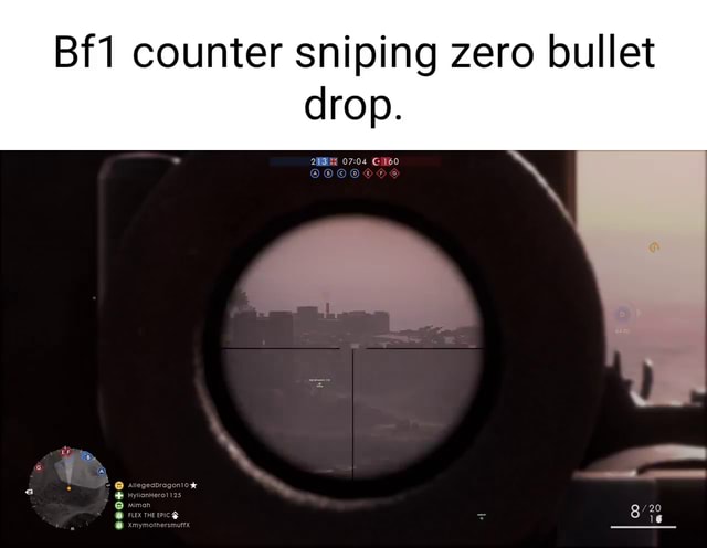 Counter sniping zero bullet drop. 20 - iFunny