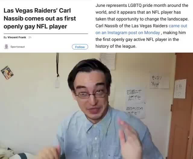 Las Vegas Raiders' Carl Nassib comes out as first openly gay NFL player ...