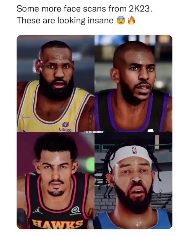 Some more face scans from 2K23. These are looking insane - iFunny