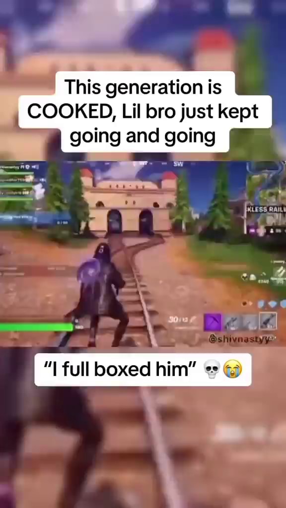This generation is COOKED, Lil bro just kept going and going ff full ...