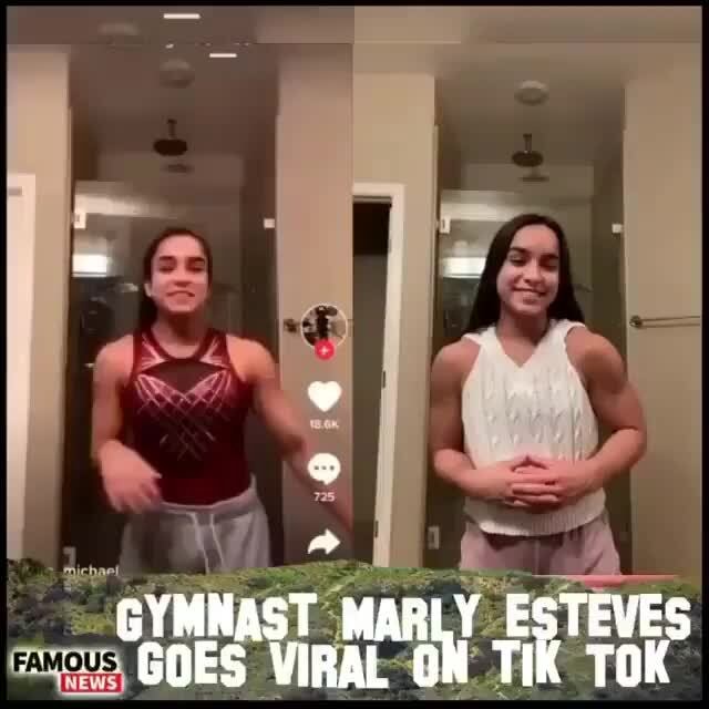 This is funny - AA GYMNAST MARLY ESTEVES GOES VIRAL ON TIK TOK - iFunny