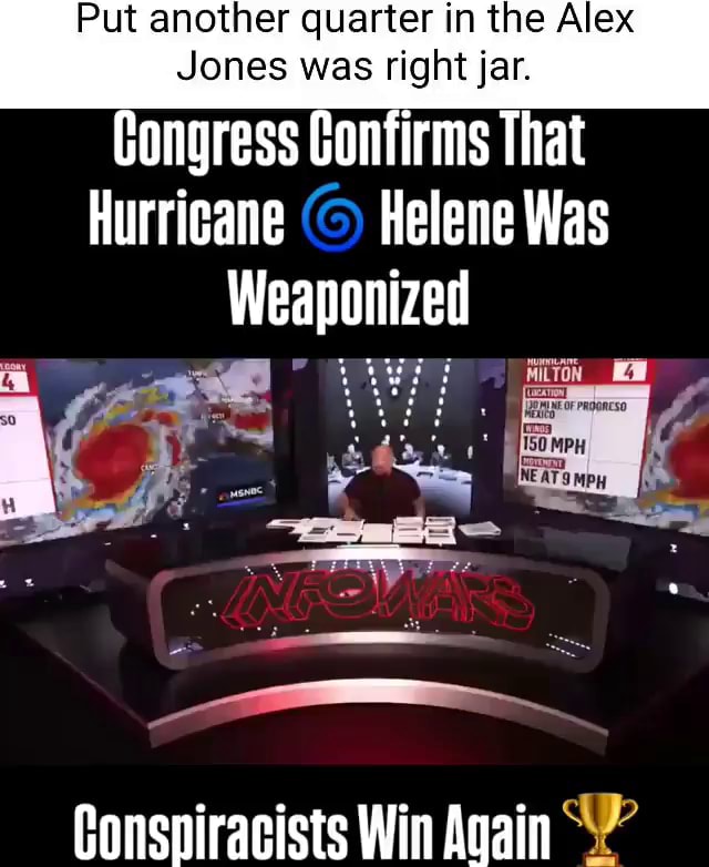 Put another quarter in the Alex Jones was right jar. Congress Confirms ...