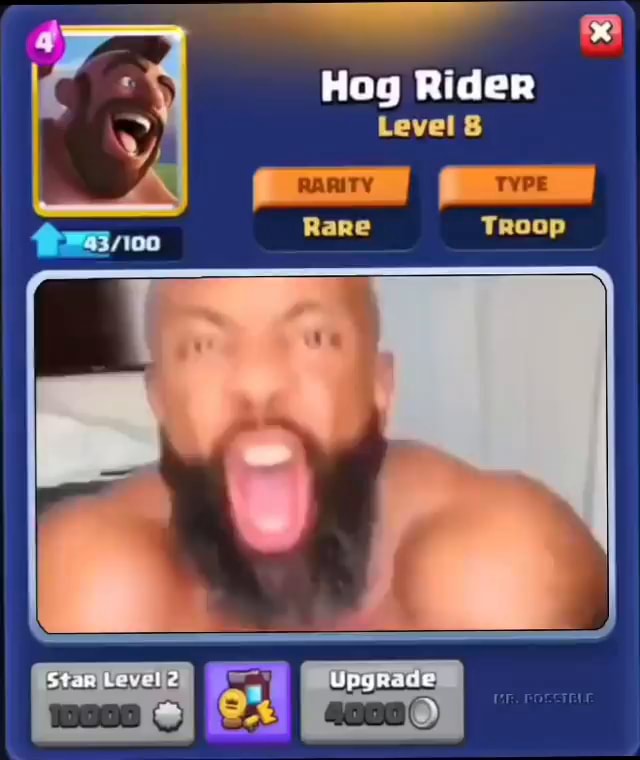 Hog Rider Level Rare Troop Upy - iFunny