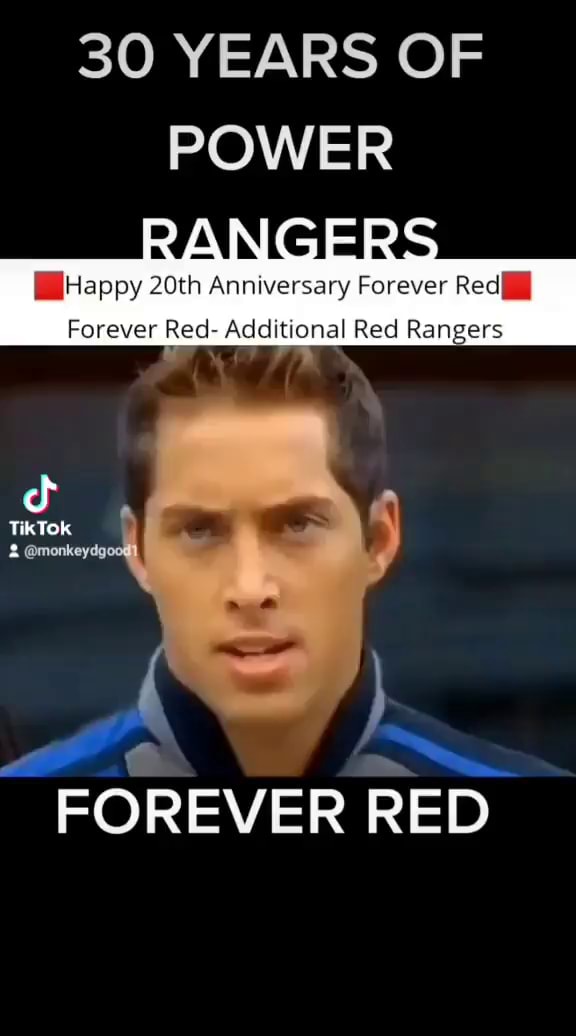 30 YEARS OF POWER RANGERS Happy 20th Anniversary Forever RedI Forever ...