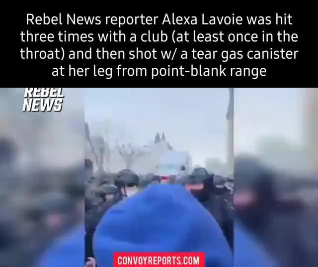 Rebel News reporter Alexa Lavoie was hit three times with a club (at ...