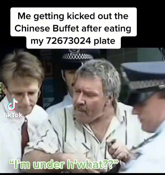 Me getting kicked out the Chinese Buffet after eating my 72673024 plate ...